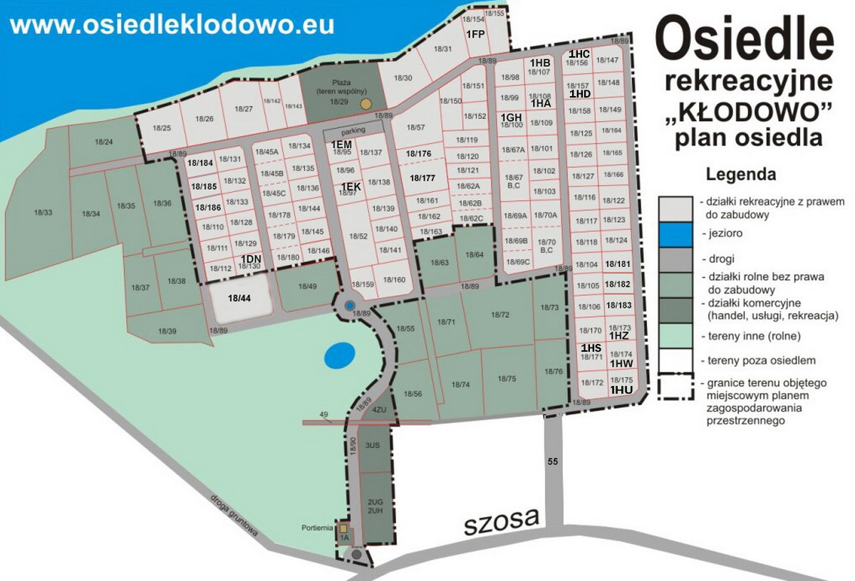 Mapa osiedla - Stowarzyszenie Osiedle Rekreacyjne "Kłodowo"